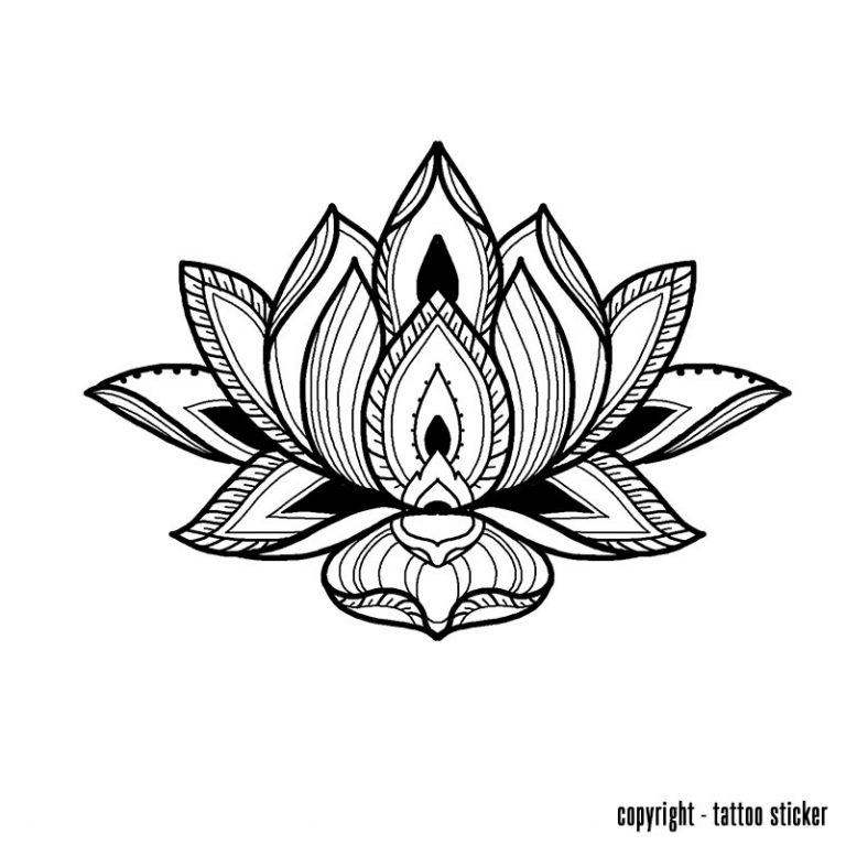 Lotus series: Black ornamental – Plaktatoeages – de site voor tattoo ...